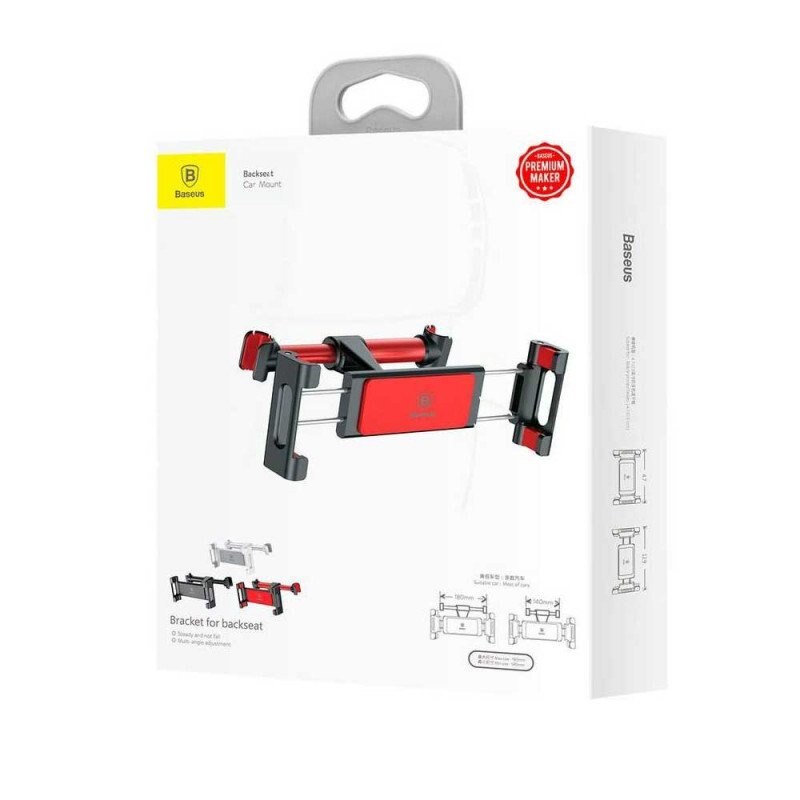 Suport tetiera pentru telefon, Baseus, 12", Rosu/Negru - eMAG.ro