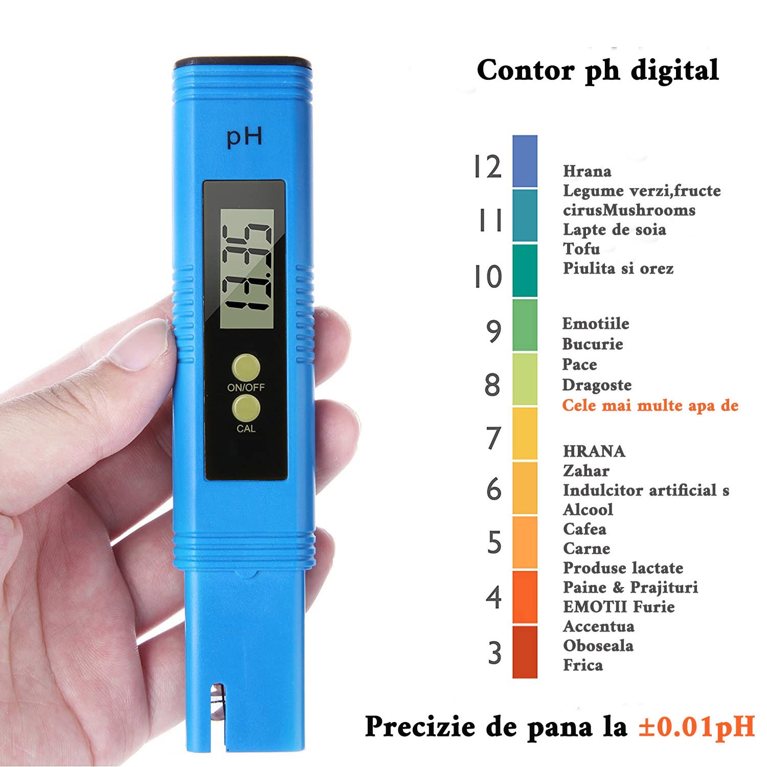 Set testere de calitate a apei/sol, Vaxiuja, 3in1, Verificare digitala ...