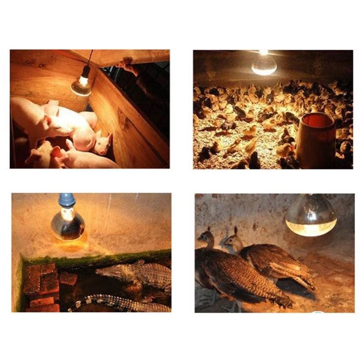 Bec Infrarosu pentru pui 150w, dulie E27, rosu - eMAG.ro