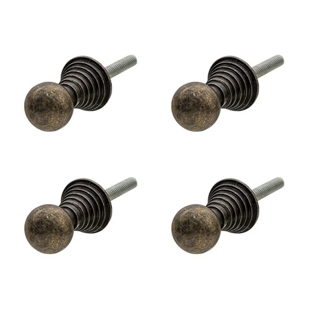Set 4 butoni mobilier din fier maro cu patina aramie 2x3 cm - eMAG.ro