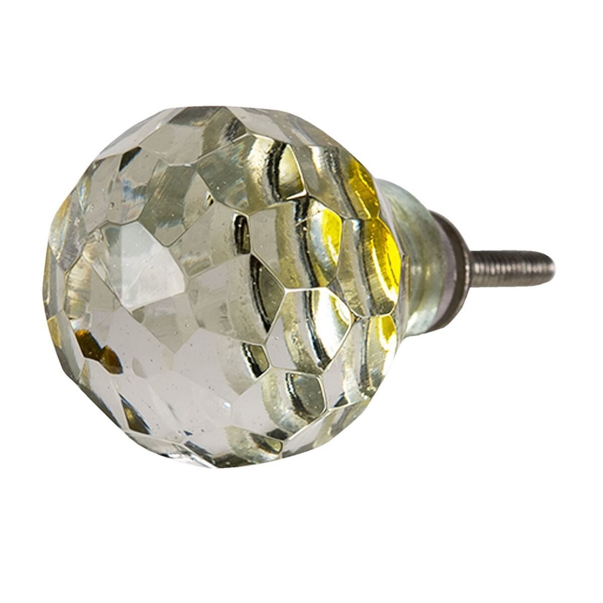 Set 4 butoni mobilier rotunzi din sticla transparenta 4x5 cm - eMAG.ro