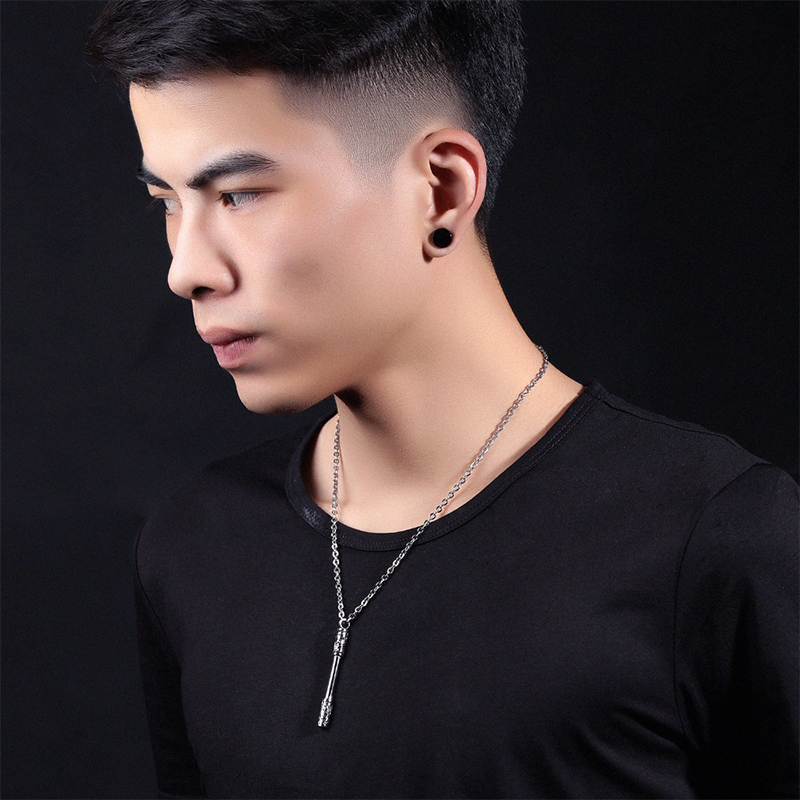 Lant cu pandantiv toiag calugar, model monkey king staff, unisex ...