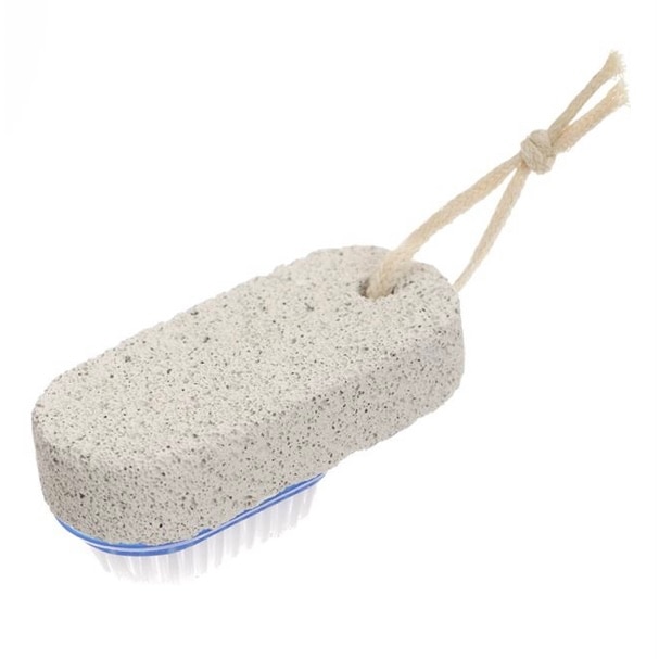 Piatra ponce pentru calcaie, cu perie, 9 x 4,5 x 2 cm - eMAG.ro