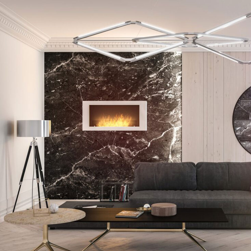 Semineu cu Bioetanol Murall 1200 by InFire, Incastrabil / De perete ...