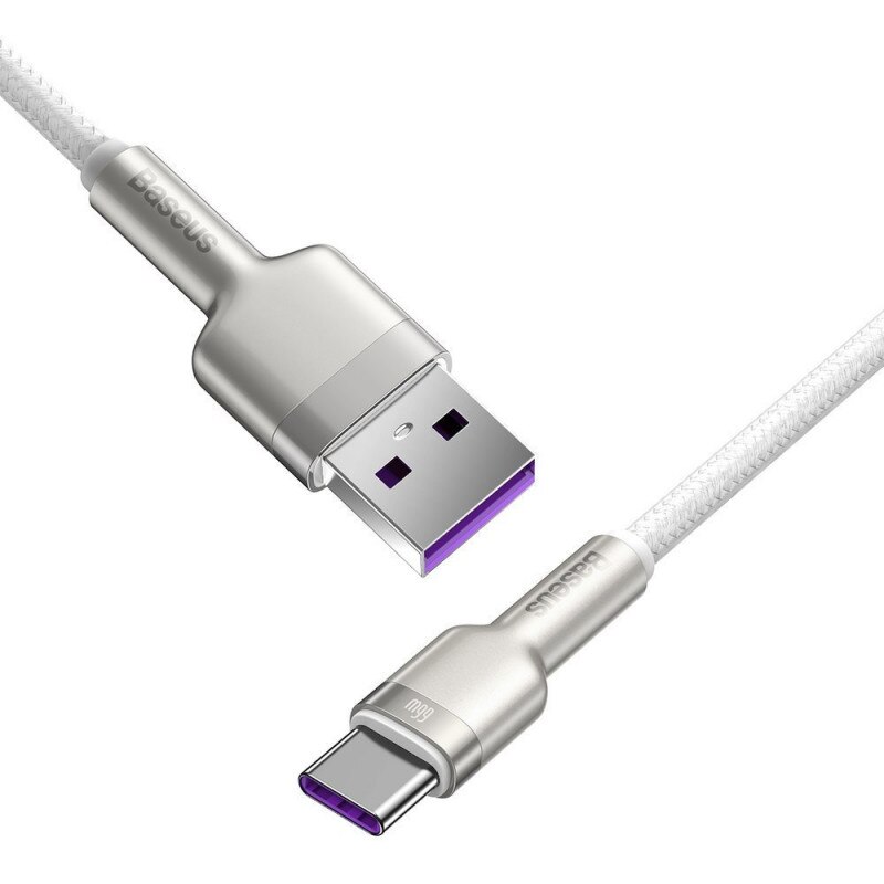 Кабел за захранване и данни Baseus Fast Charging Usb към Usb Type C 66w 2 м Бял Emag Bg