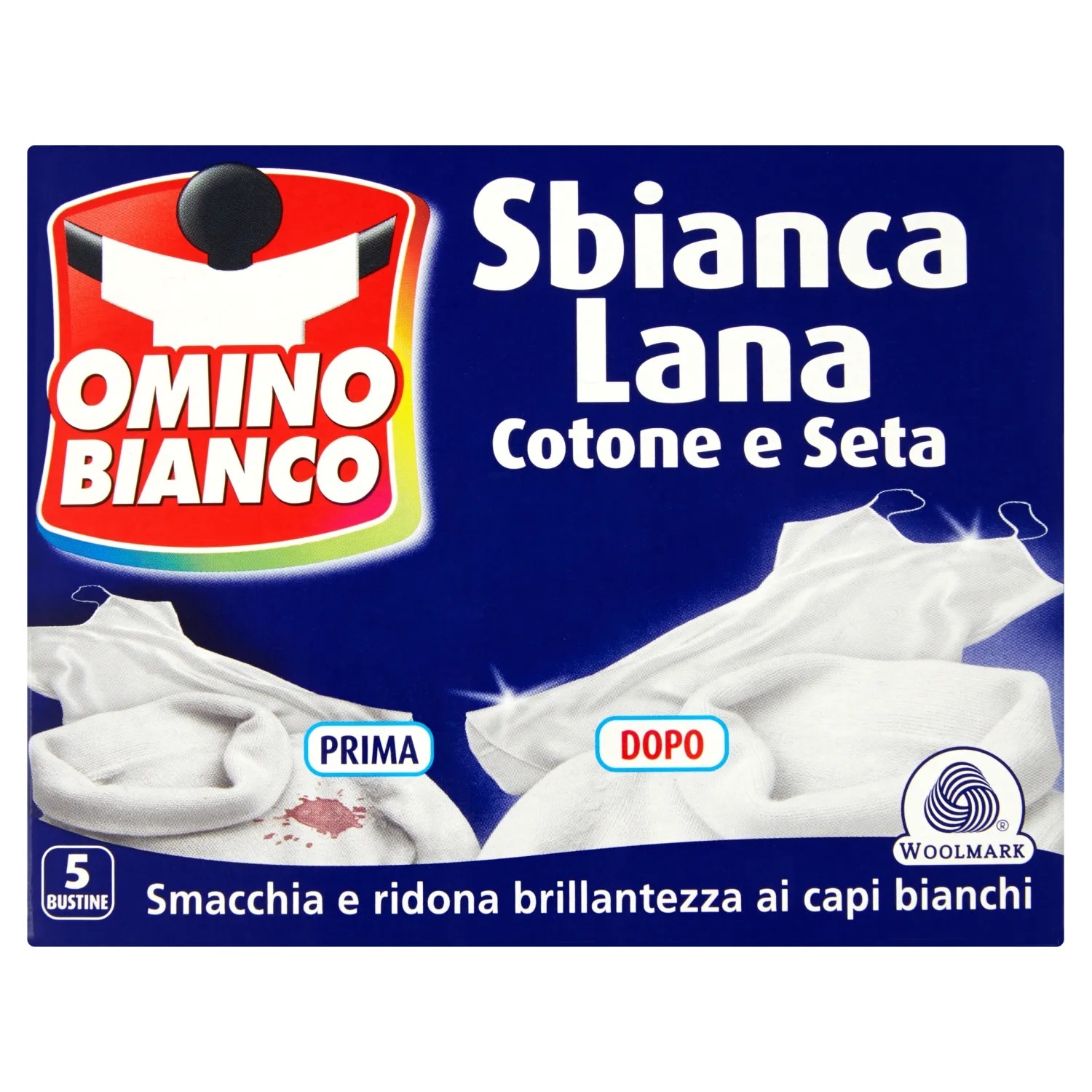 Inalbitor Pentru Lana Matase Bumbac, Omino Bianco, set 5 Plic X 20 g ...