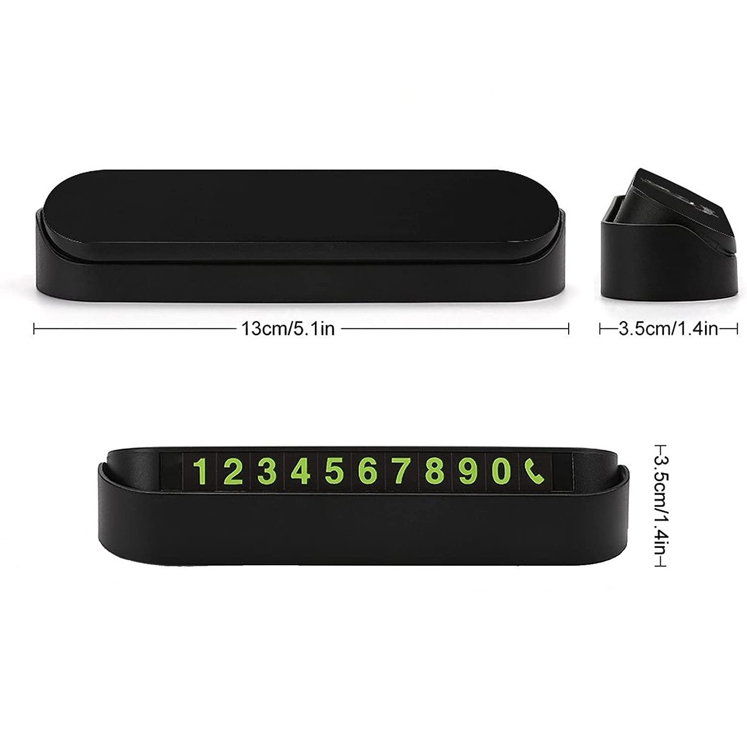 Suport numar telefon magnetic, parcare temporara, Negru - eMAG.ro