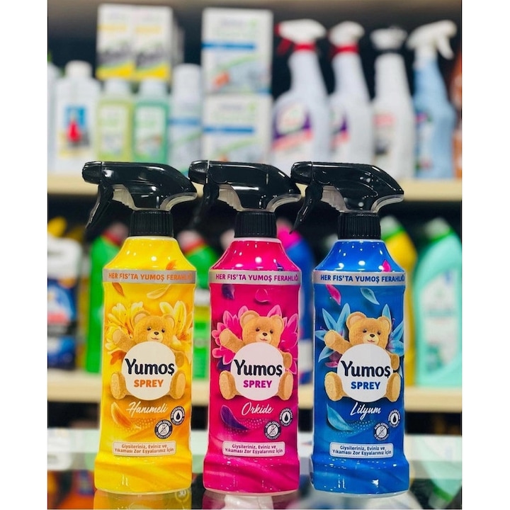 Set 3 Yumos Spray pentru haine, mobilier si tapiterie, 450 ml - eMAG.ro