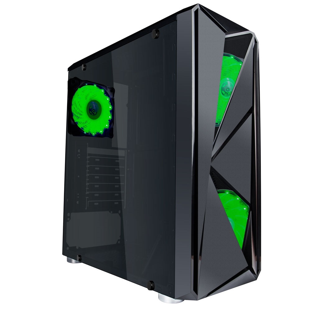 Компютърна кутия 1stPlayer компютърна кутия Gaming Case ATX - F4 GREEN ...