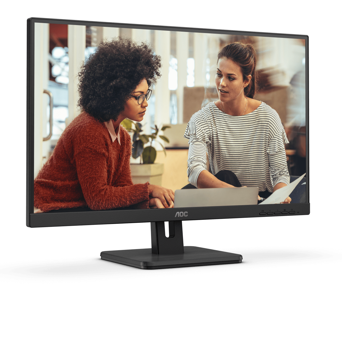 Монитор AOC VA 23.8", FullHD, 75Hz, DisplayPort, 24E3UM, черен - eMAG.bg