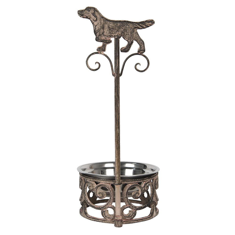 Bol hranire animale fier maro 17x42 cm - eMAG.ro