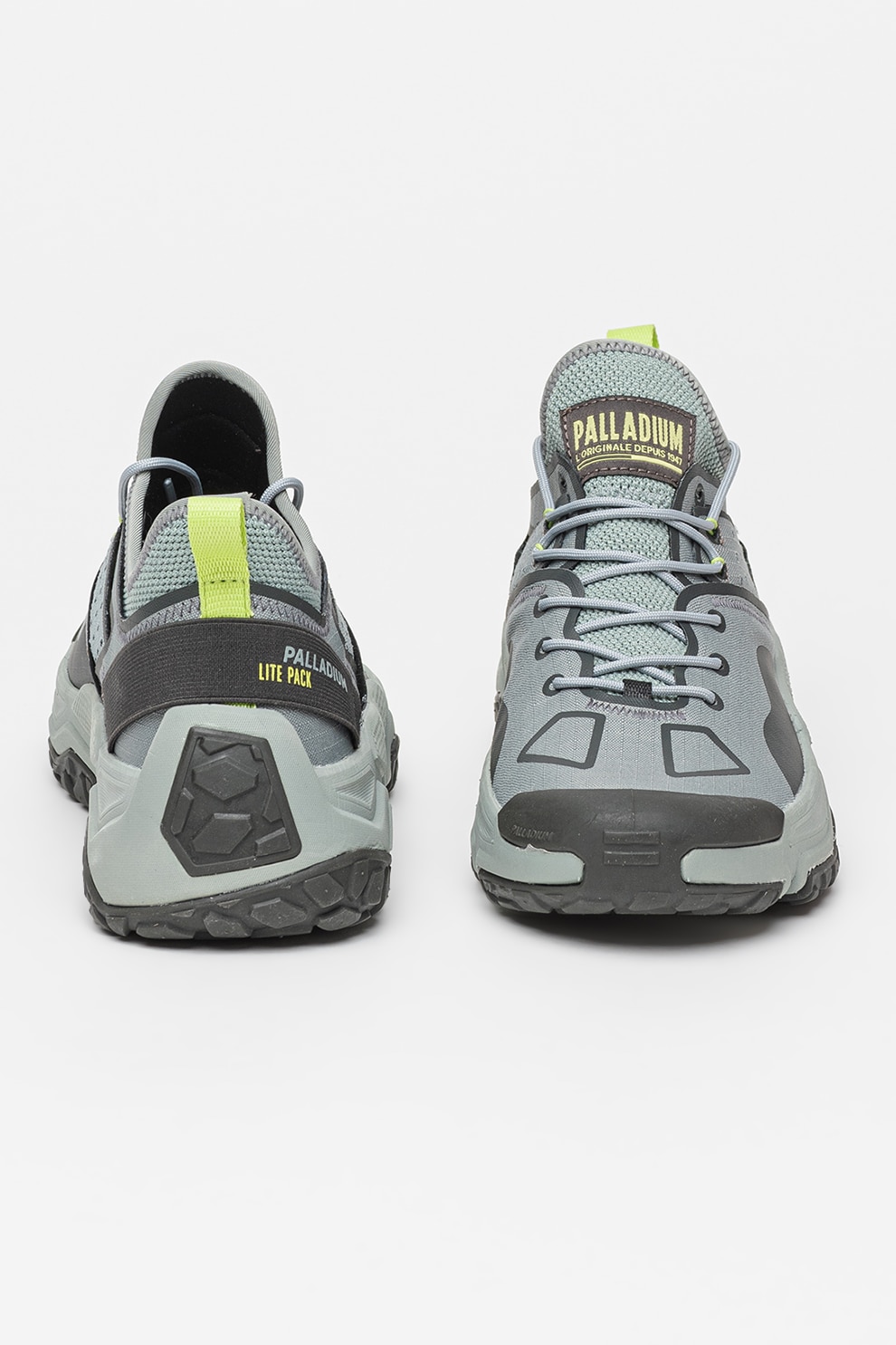 Palladium, Pantofi sport slip-on cu logo, Gri cenusiu, 43 - eMAG.ro