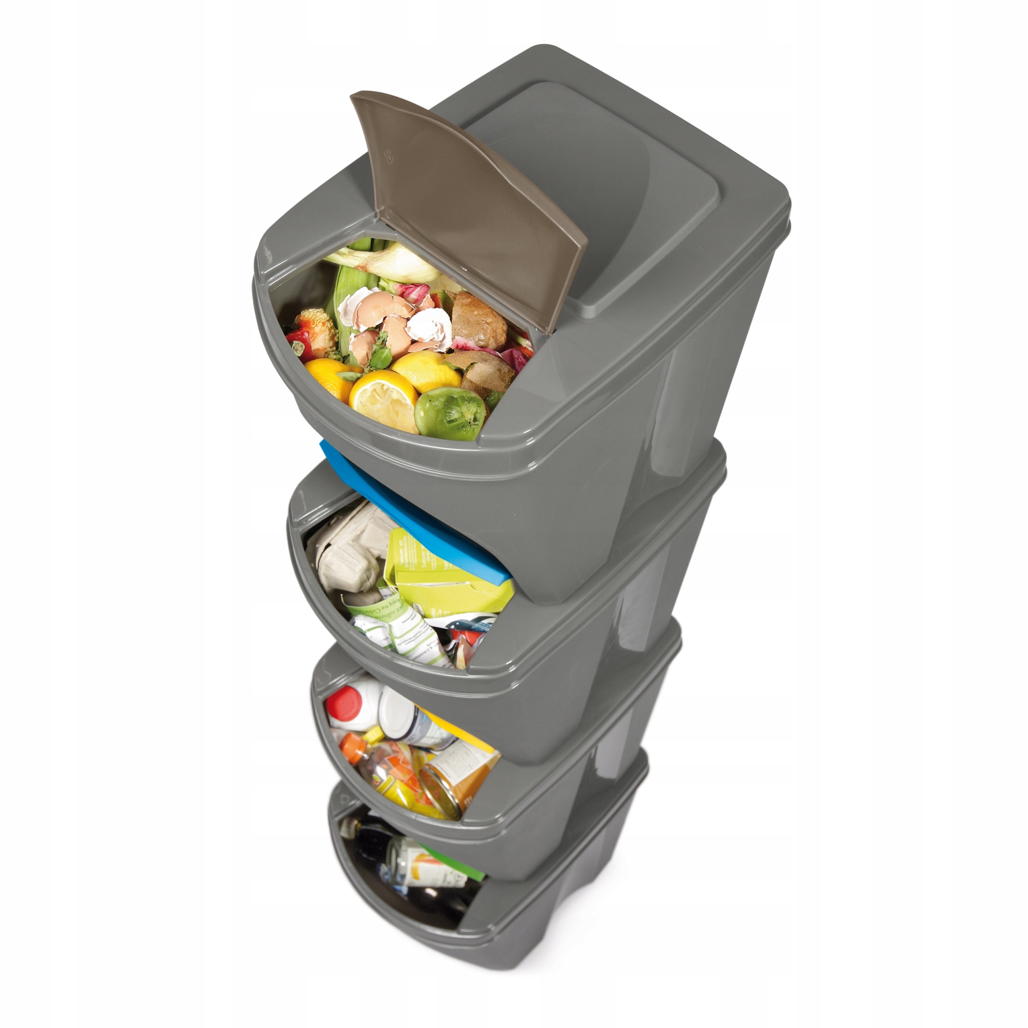 Set 3 cosuri de gunoi pentru sortare Prosperplast, Sortibox, 20l ...