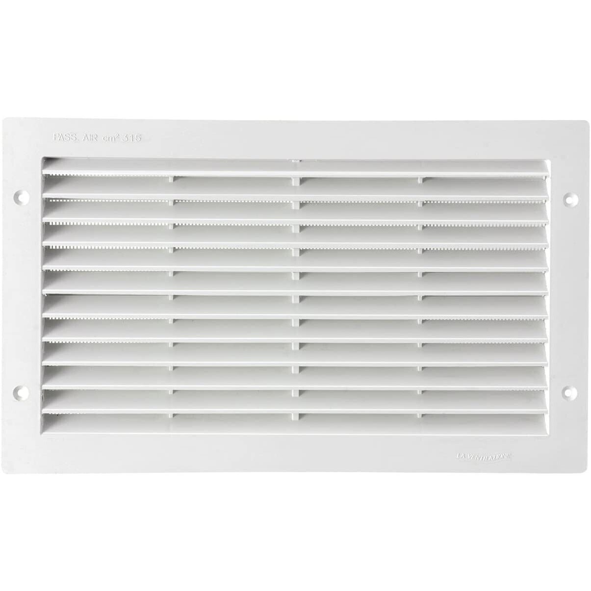 Grila de ventilatie rectangulara din plastic alb 38x23cm superpozabila ...