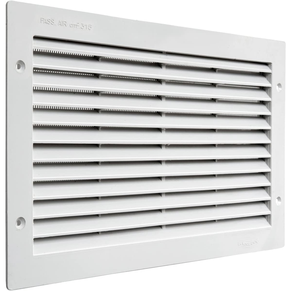 Grila de ventilatie rectangulara din plastic alb 38x23cm superpozabila ...