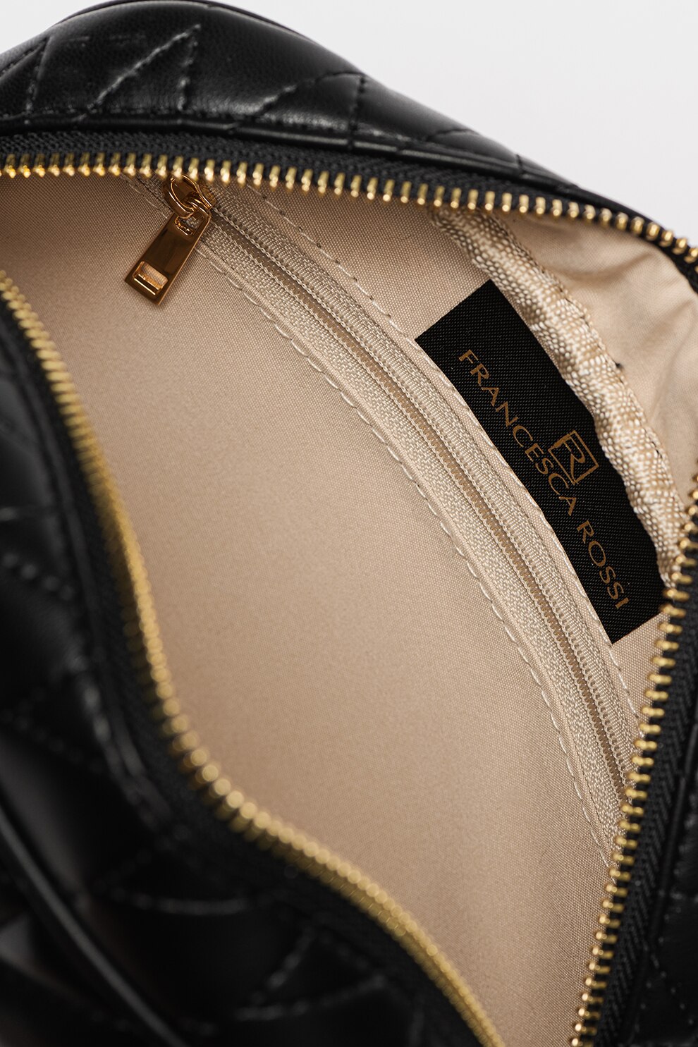 Francesca Rossi, Чанта за рамо от еко кожа с капитониране, Черен - eMAG.bg