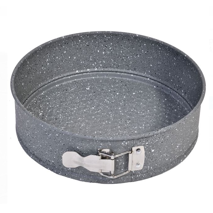 Tava metalica antiaderenta pentru tort, baza detasabila, 24x7cm, gri ...