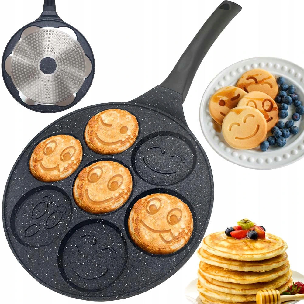 Tigaie pentru clatite cu 7 forme Smile Pancakes IdealStore, din ...