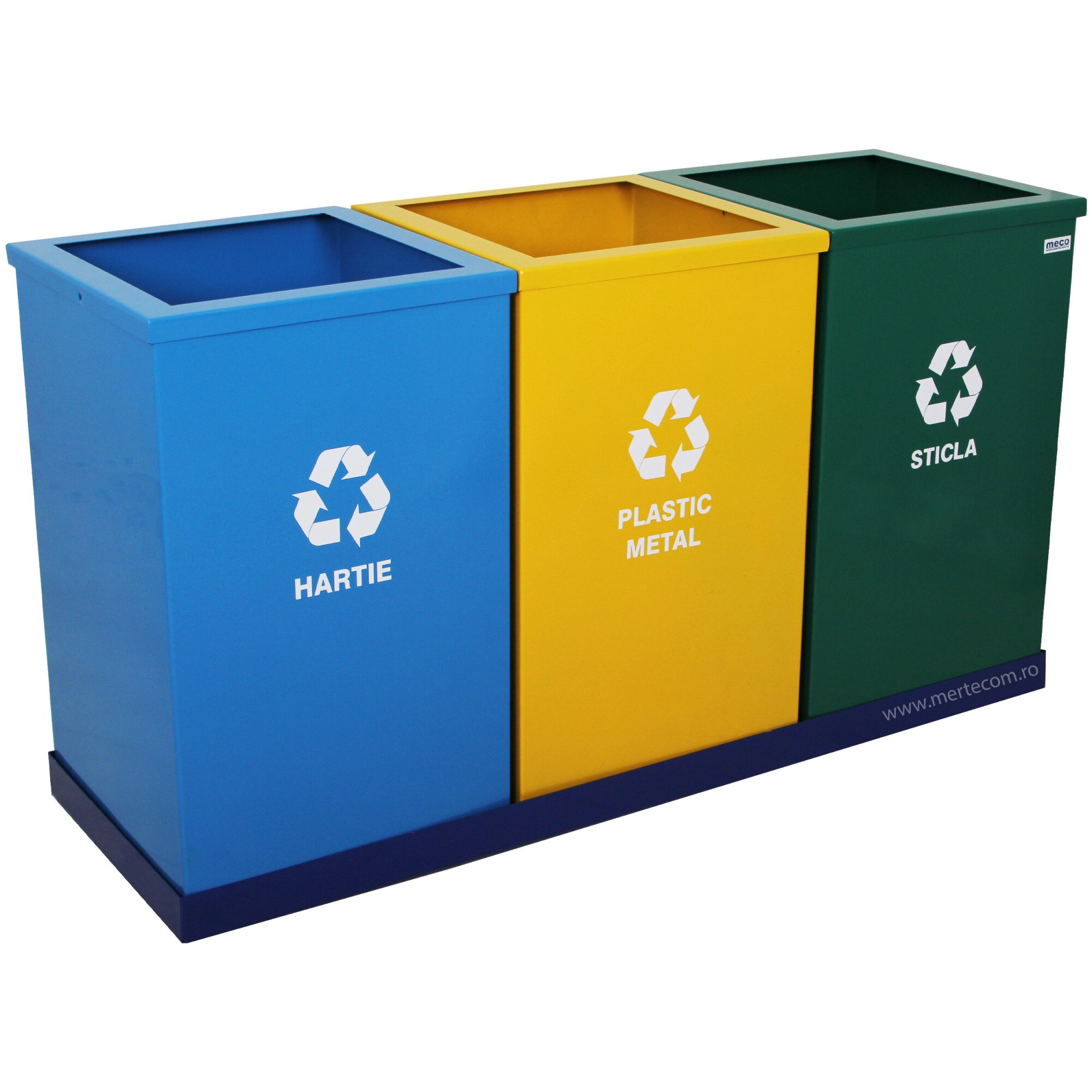 Cos colectare selectiva vopsit Meco 3x80litri H-63cm VGA - eMAG.ro