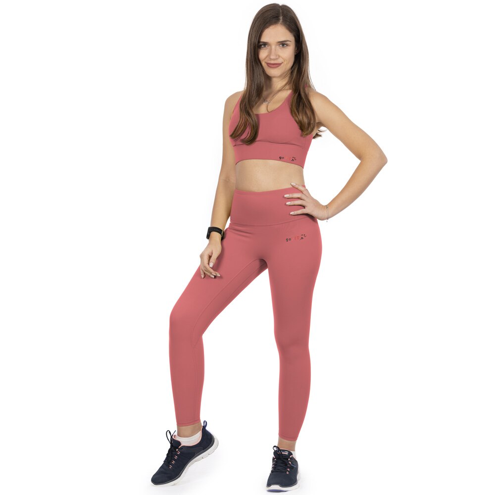 Colanti Dama pentru Fitness, yoga, aerobic, alergare Gofit Iconic roz S ...