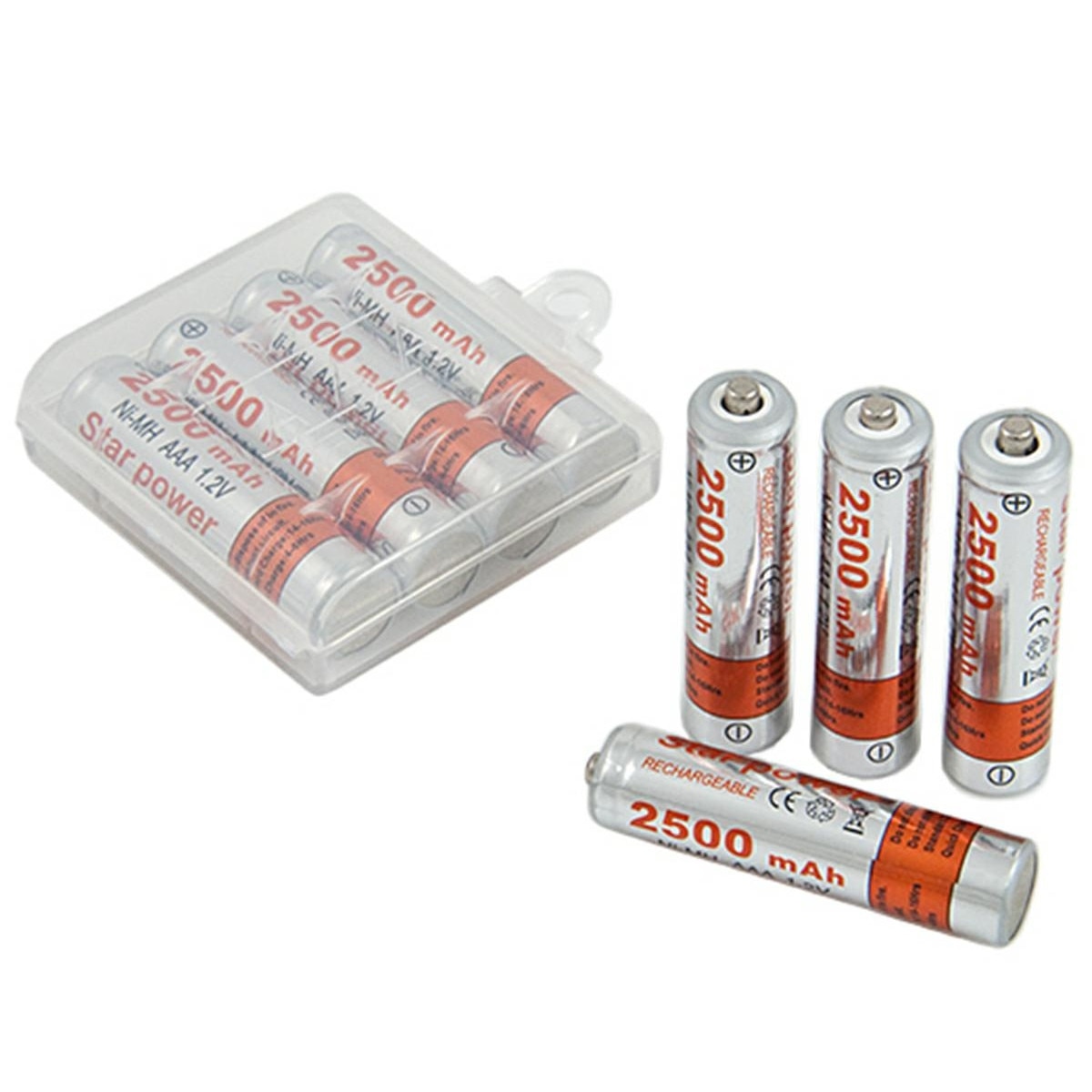 Set 4 acumulatori AAA NI-MH, Zola®, 2500 mAh, cutie depozitare ...