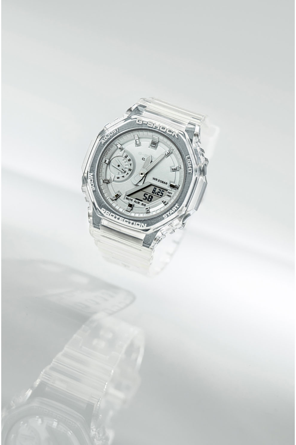 Casio, Ceas analog si digital G-SHOCK, Alb - eMAG.ro