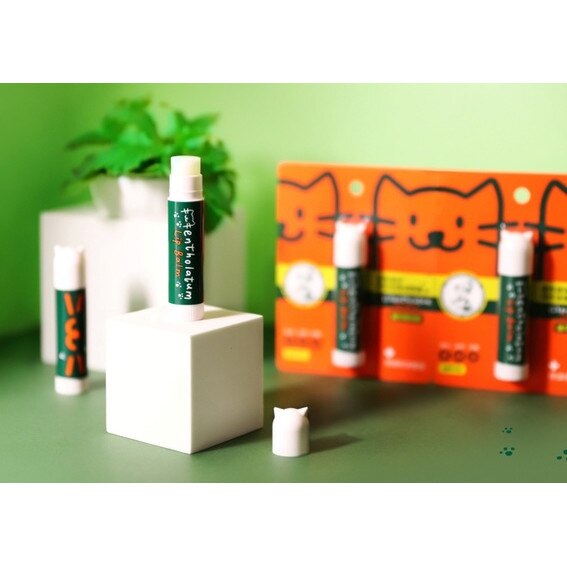 Balsam de buze, Mentholatum Co, 3D Cat Ear, Menthol, SPF15, 3.5g - eMAG.ro