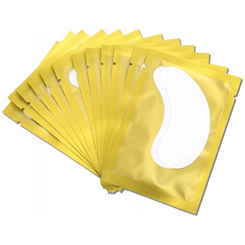 Set 100 bucati plasturi din hidrogel, extensii de gene, pentru ochi ...