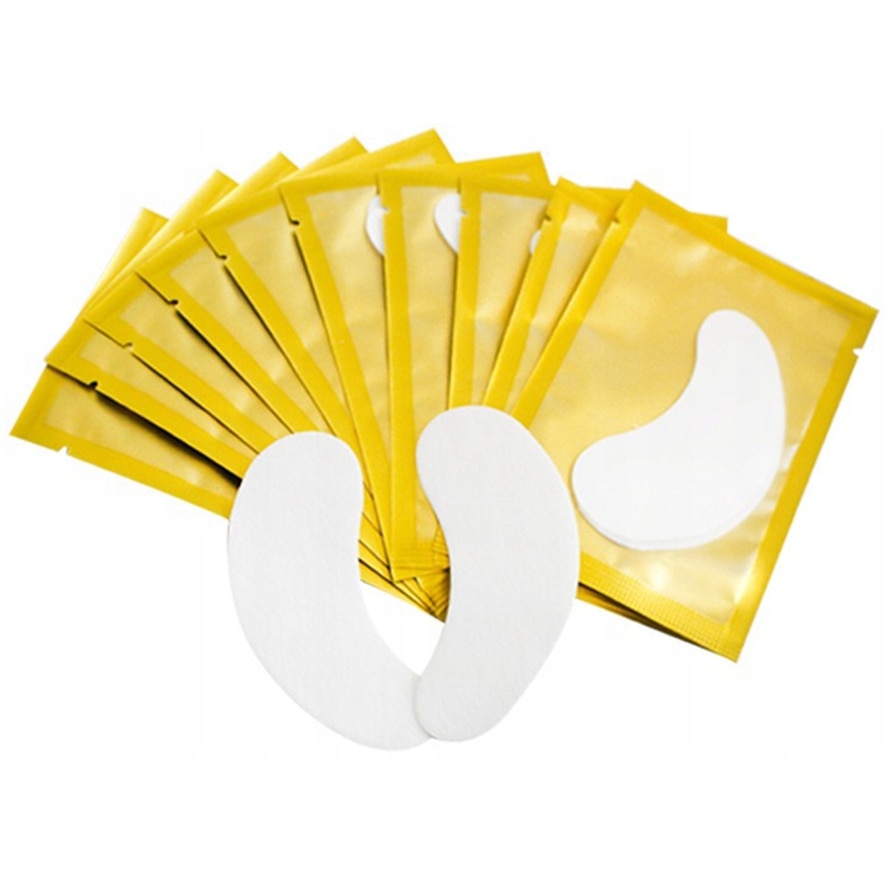 Set 100 bucati plasturi din hidrogel, extensii de gene, pentru ochi ...