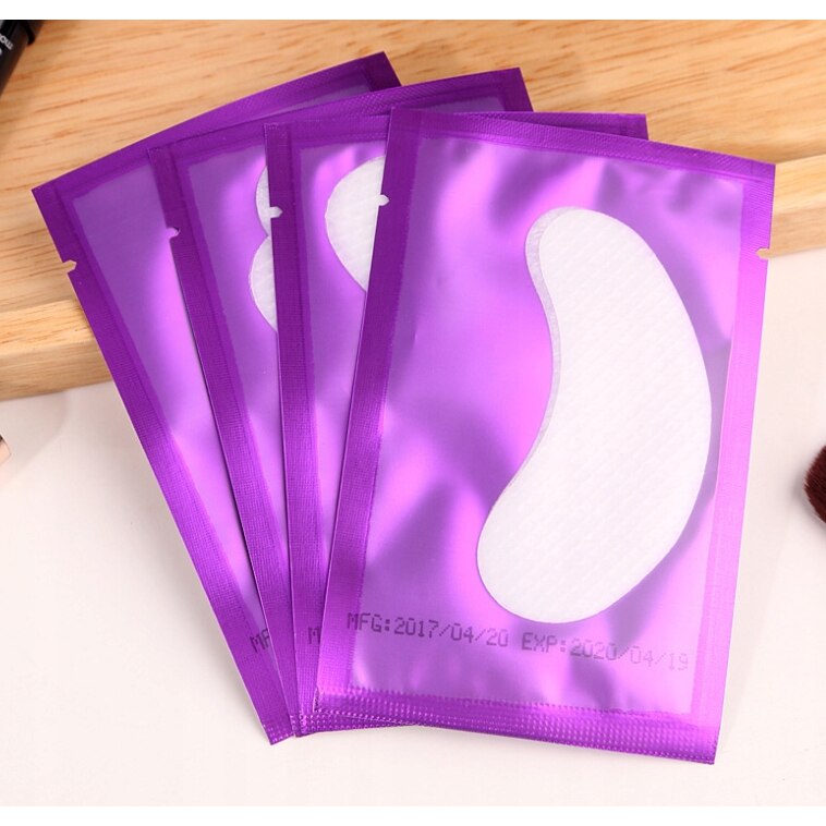 Set 100 bucati plasturi din hidrogel, extensii de gene, pentru ochi ...