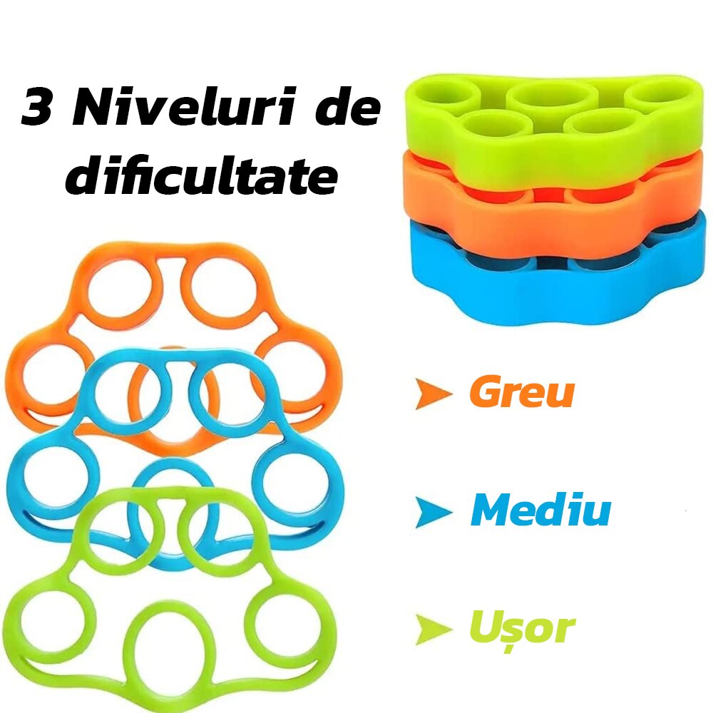 Set 3 Flexori Palmare Zenino - 3 Niveluri de Dificultate, Antrenament ...