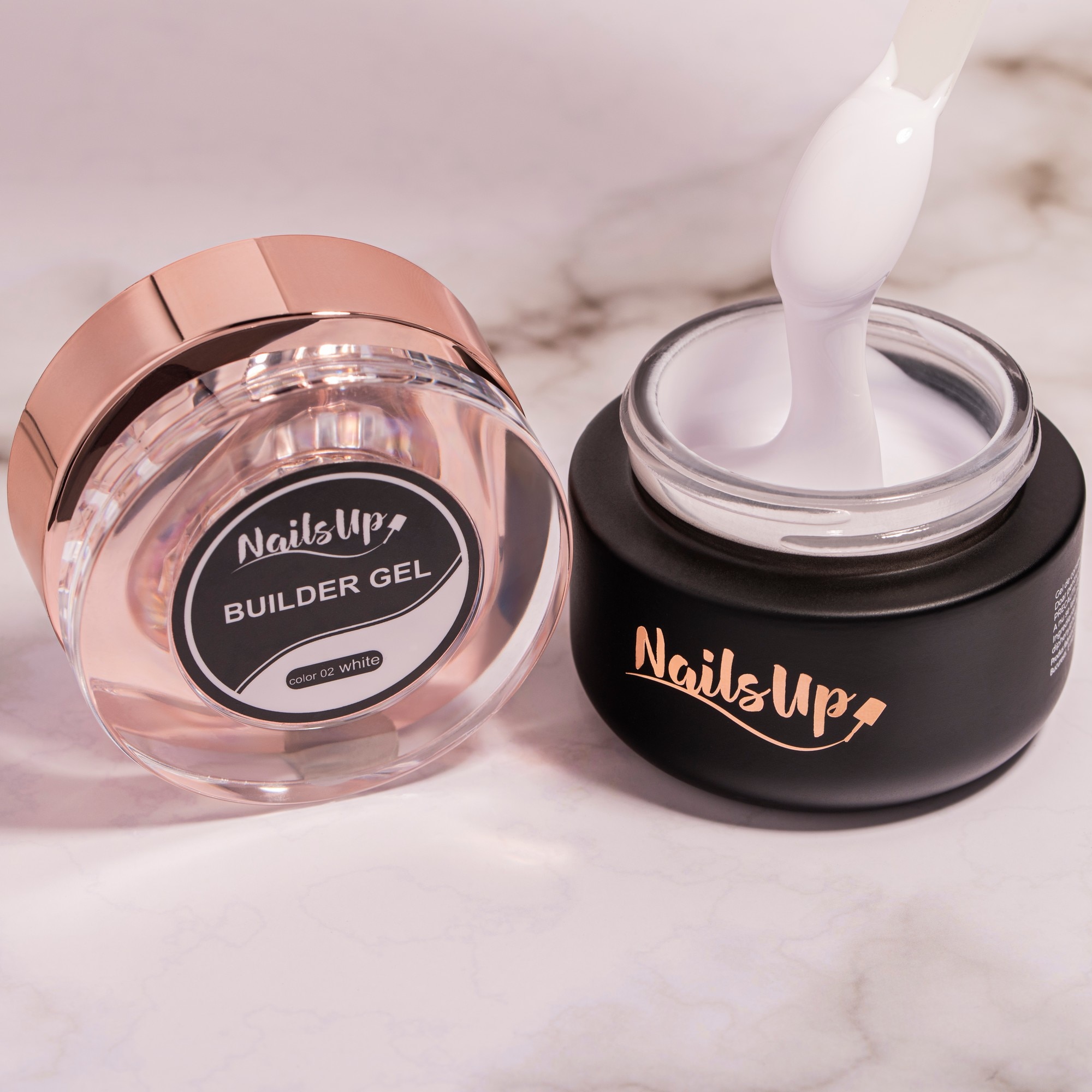 Gel Constructie Unghii Autonivelant NailsUp White 50g - 02 - eMAG.ro