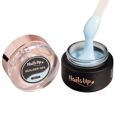 Gel Constructie Unghii Autonivelant NailsUp 50g - 18 Baby Blue - eMAG.ro