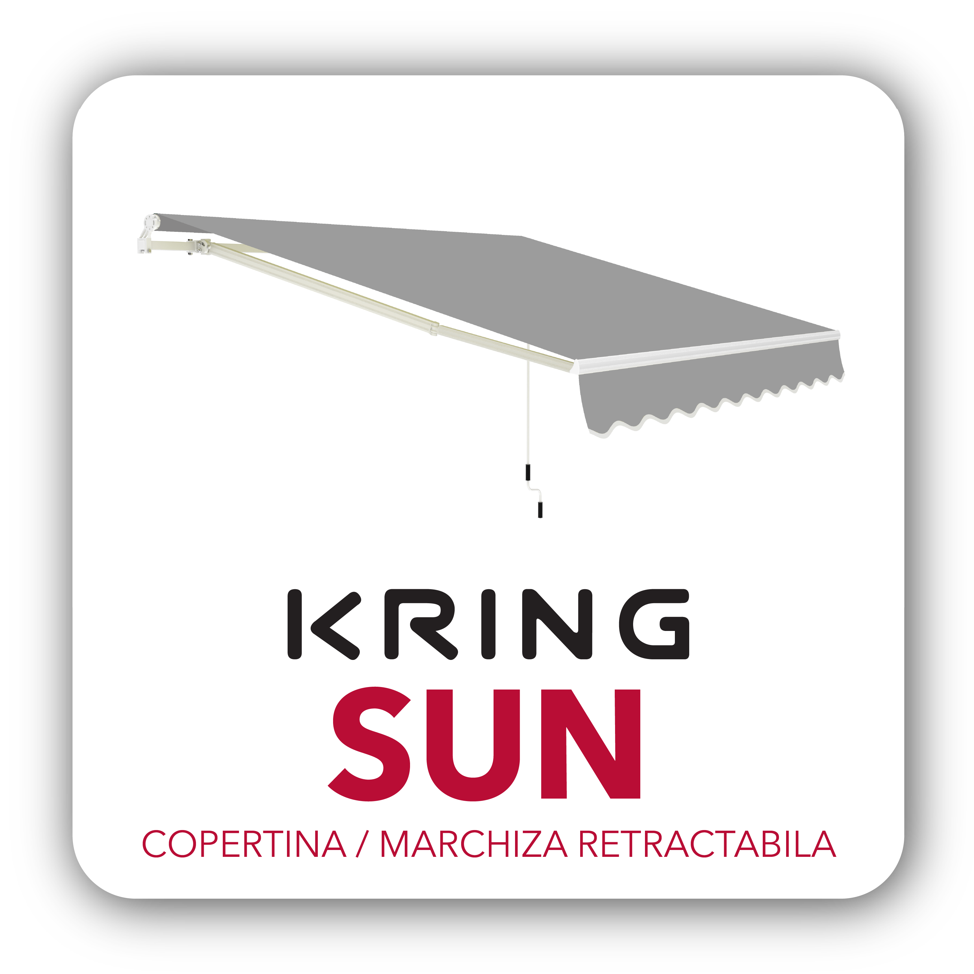 Copertina / marchiza retractabila Kring Sun, 350x250 cm, Gri - eMAG.ro