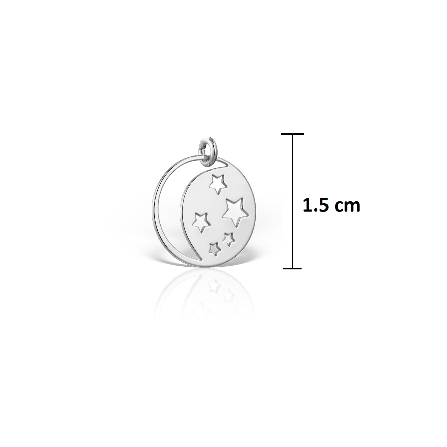 Pandativ martisor, banut semiluna si stelute din argint 925 placat cu ...