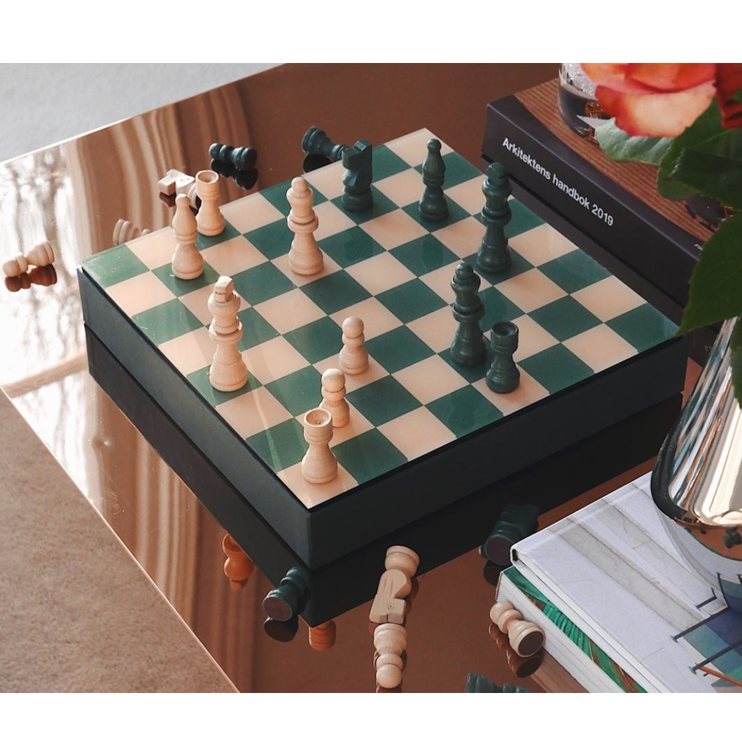 Joc de sah Printworks, Classic, tabla de sah eleganta 25 x 25 cm, cutie ...