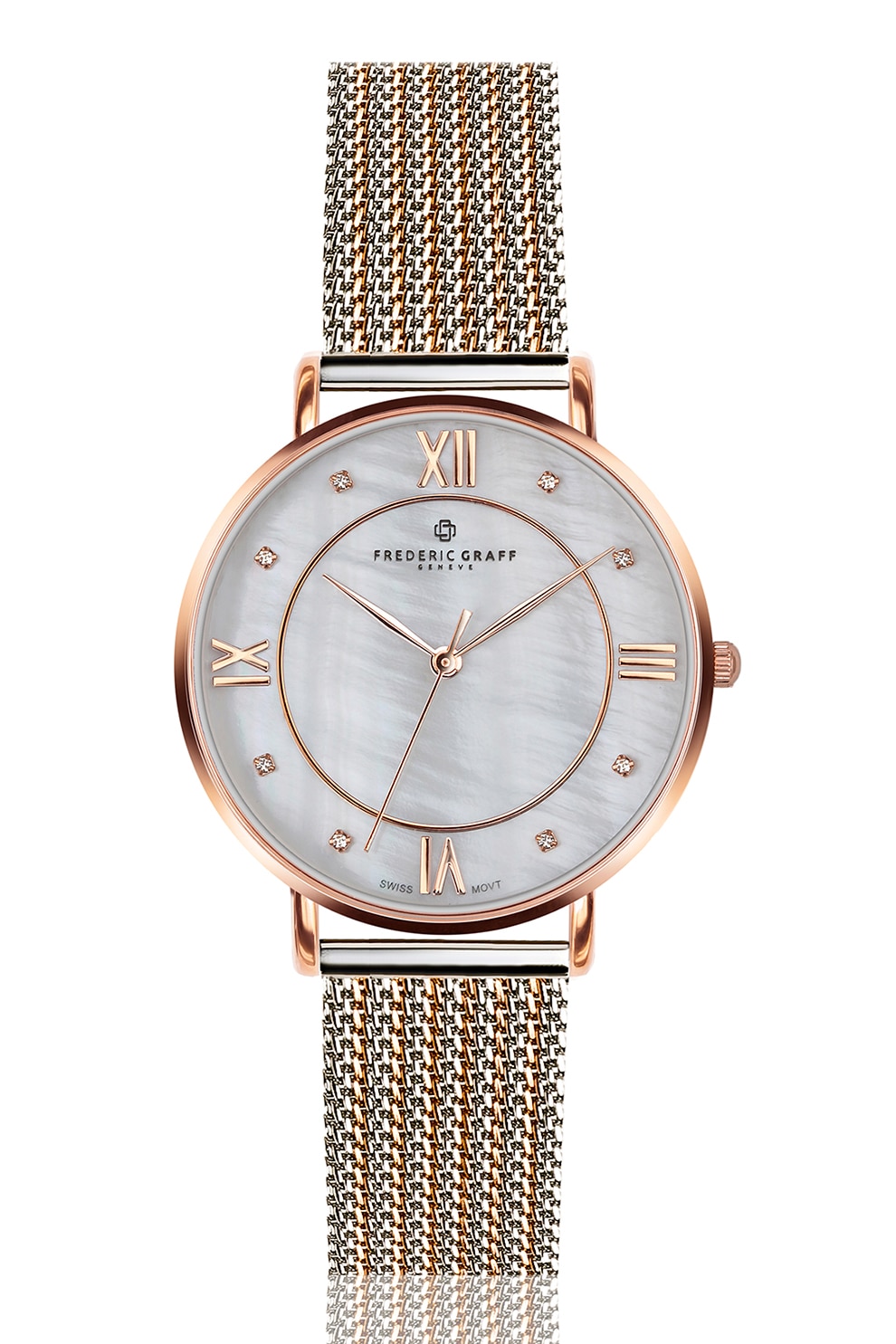 Frederic Graff, Ceas quartz cu cadran mother of pearl, Argintiu, Auriu ...