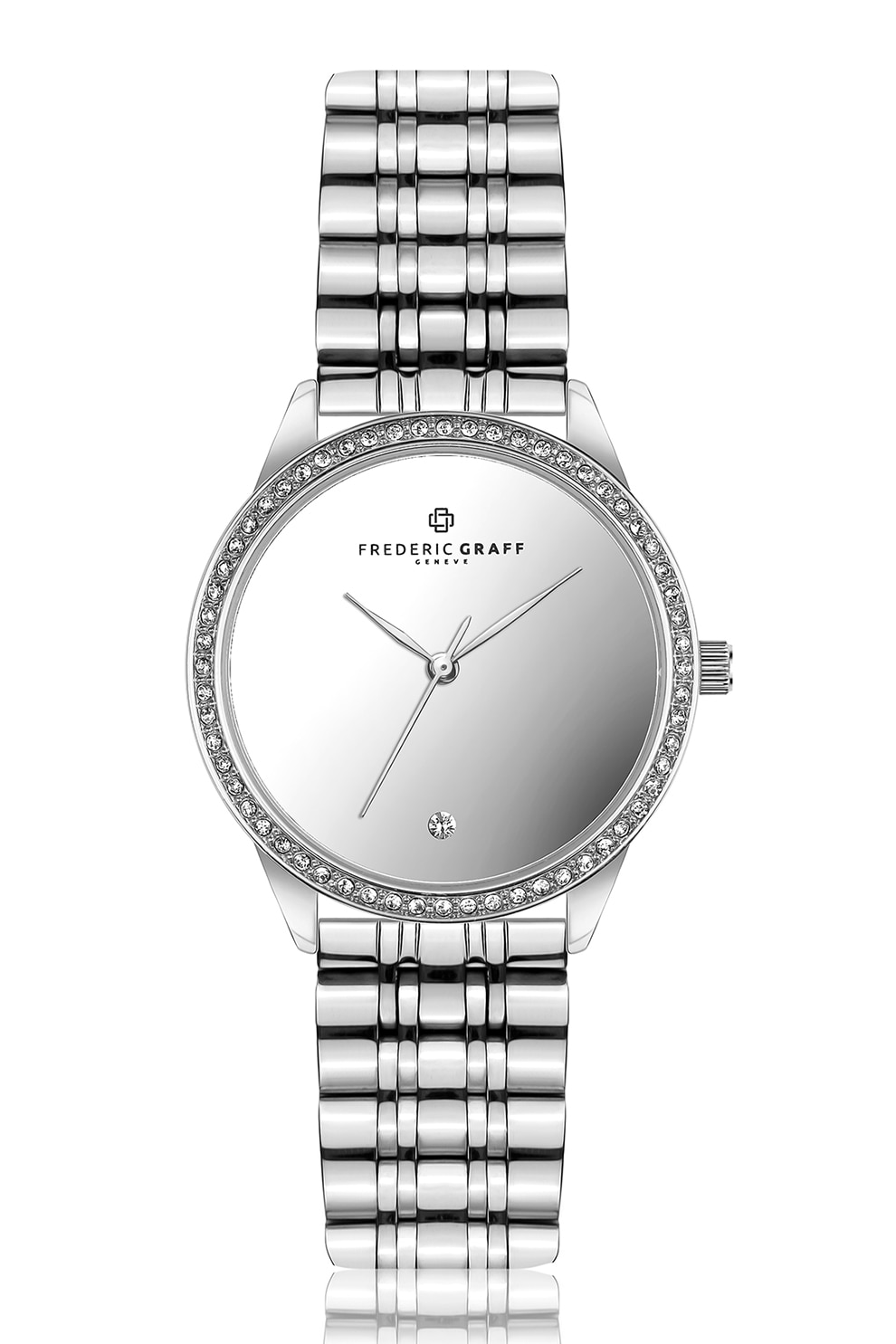 Frederic Graff, Ceas quartz decorat cu cristale, Argintiu - eMAG.ro