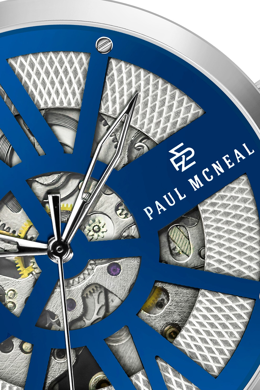 Paul McNeal, Автоматичен часовник с лого на циферблата, Сребрист - eMAG.bg