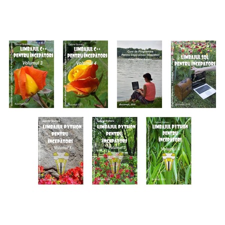Set de 7 Carti Programare Incepatori (206), Gabriel Braharu, Colectia "Invata programare singur ...