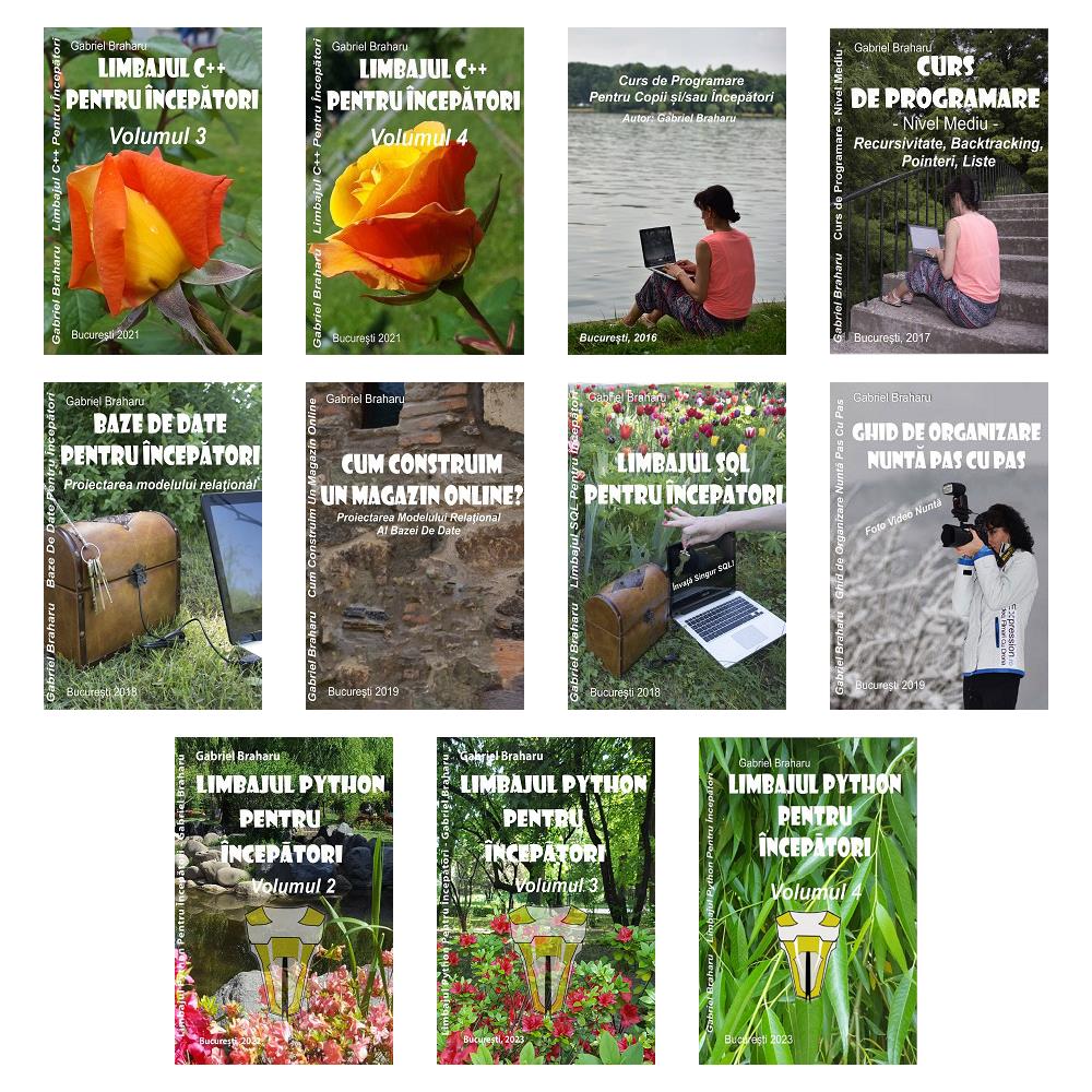 Set de 10 plus 1 Carti Programare Incepatori (104), Gabriel Braharu ...