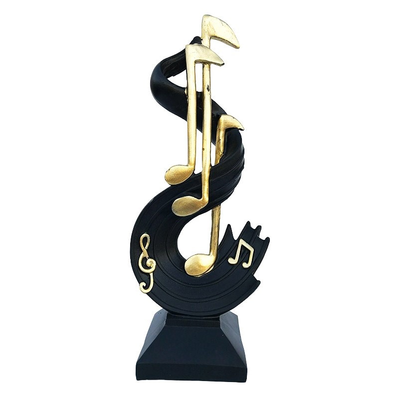 Statueta decorativa Portativ cu note muzicale, Negru, 28 cm, 215H-2 ...