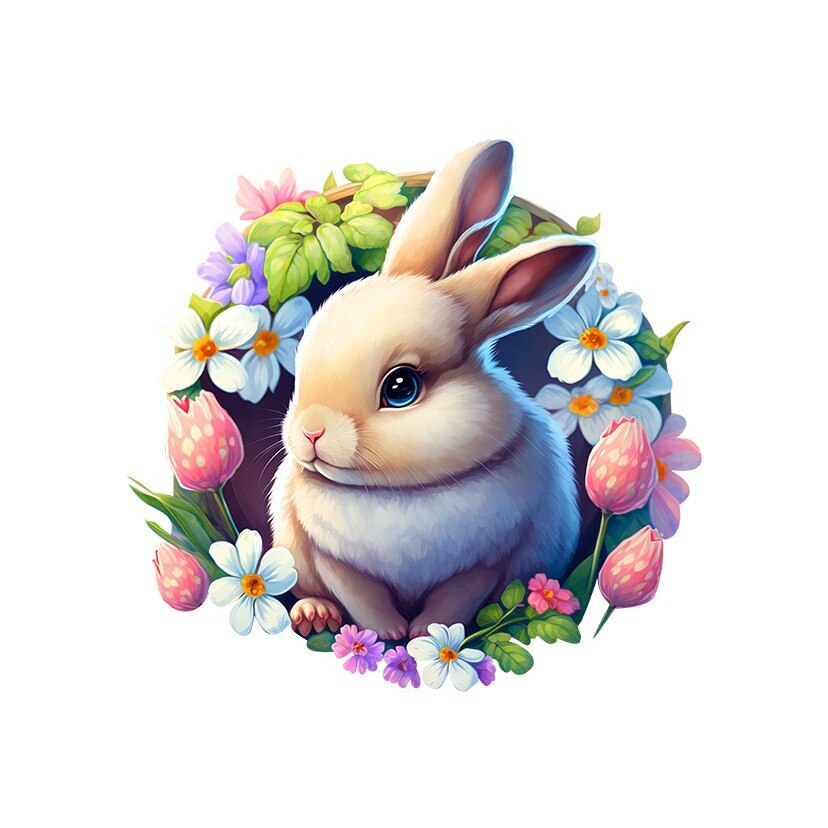 Sticker decorativ Iepuras, Multicolor, 53 cm, 3677ST - eMAG.ro