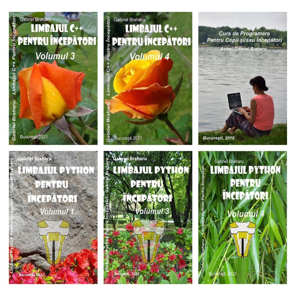 Set de 6 Carti Programare Incepatori (187), Gabriel Braharu, Colectia "Invata programare singur ...