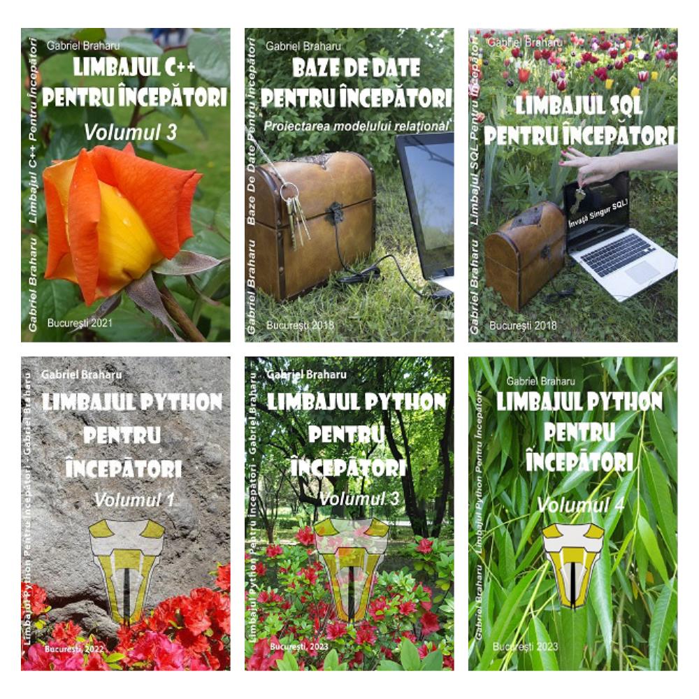 Set de 6 Carti Programare Incepatori (221), Gabriel Braharu, Colectia "Invata programare singur ...