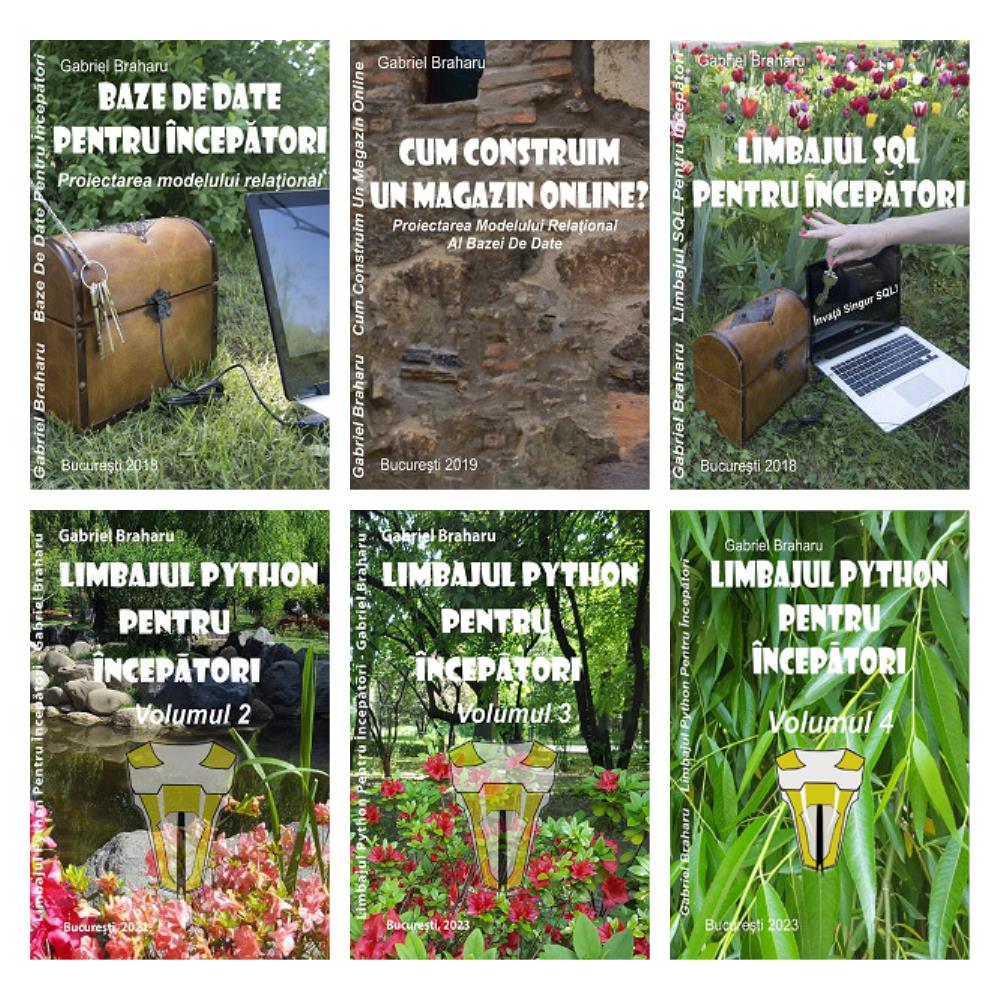 Set de 6 Carti Programare Incepatori (247), Gabriel Braharu, Colectia "Invata programare singur ...