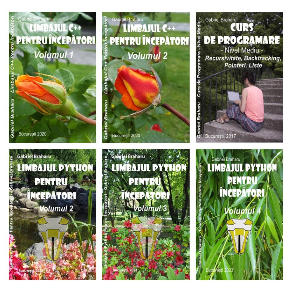 Set de 6 Carti Programare Incepatori (120), Gabriel Braharu, Colectia "Invata programare singur ...