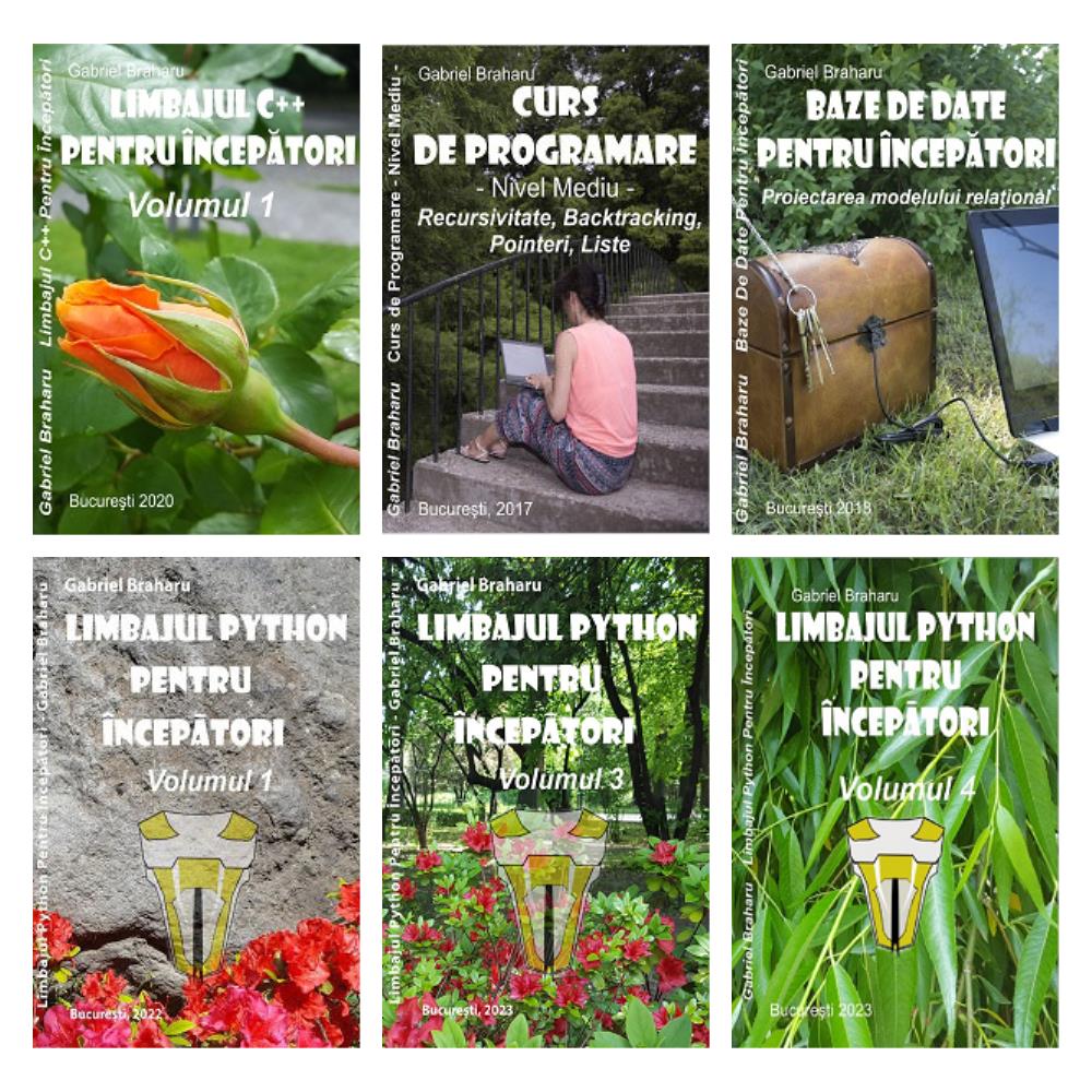 Set de 6 Carti Programare Incepatori (141), Gabriel Braharu, Colectia "Invata programare singur ...