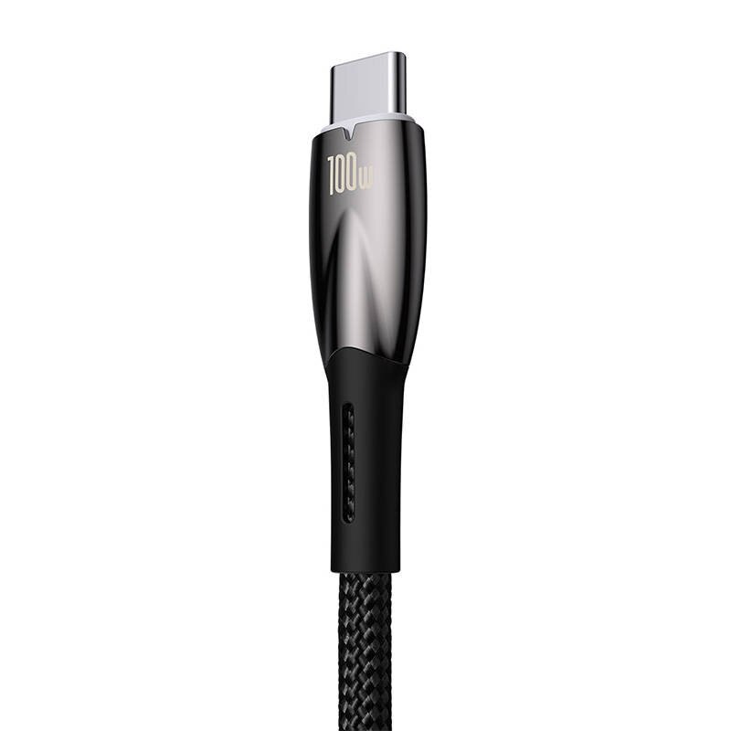 Cablu USB pentru seria USB-C Baseus Glimmer, 100W, 2m (negru) - eMAG.ro