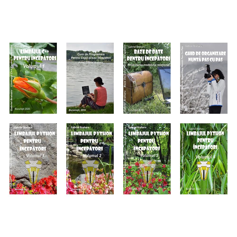 Set de 7 plus 1 Carti Programare Incepatori (268), Gabriel Braharu ...